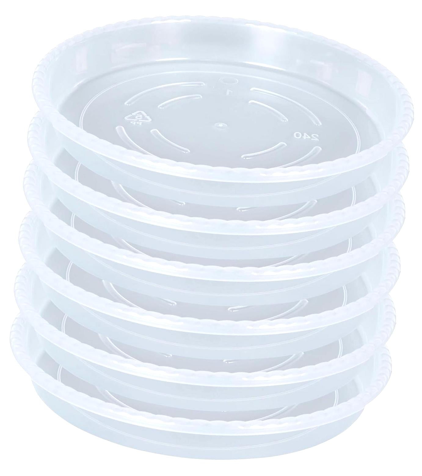 ANYWAY.GO 6-Pack of 14-Inch Clear Plastic Plant Saucers, Drip Trays for ...