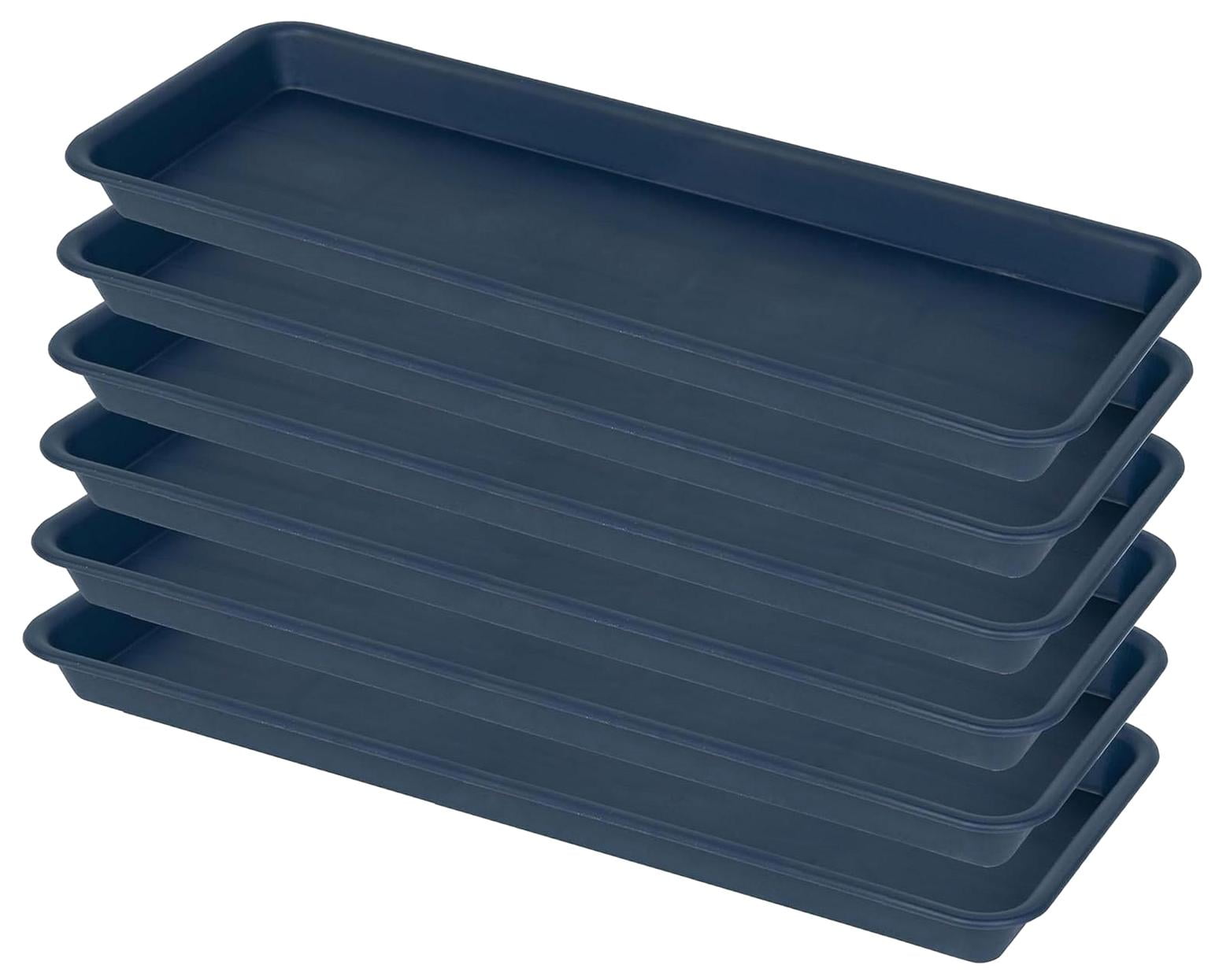 ANYWAY.GO 6-Piece Plastic Plant Tray Saucer Assortment, Rectangular ...