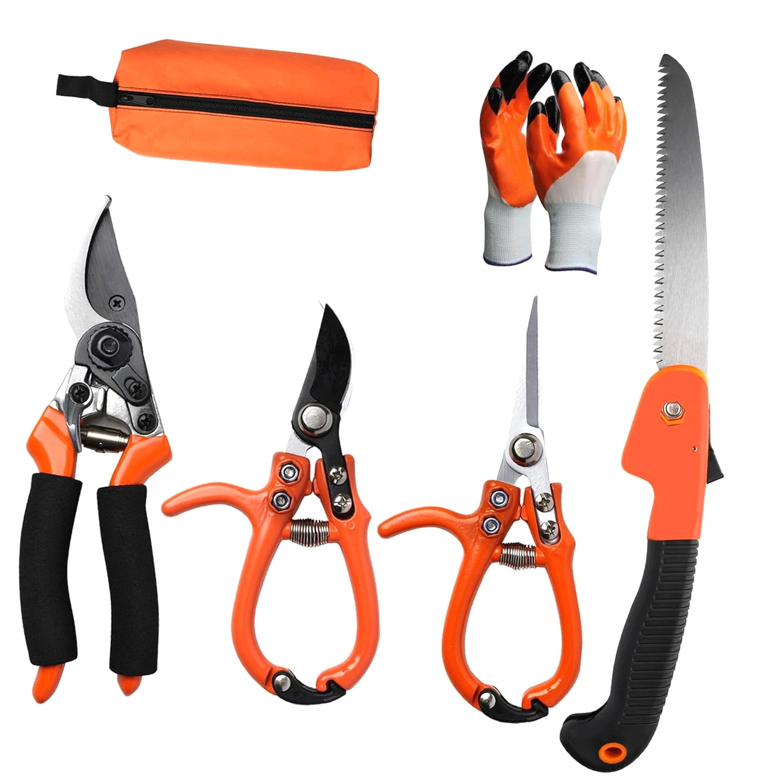 ANYWAY.GO 6-Piece Pruning Shears Set with Bypass Pruning Shears ...
