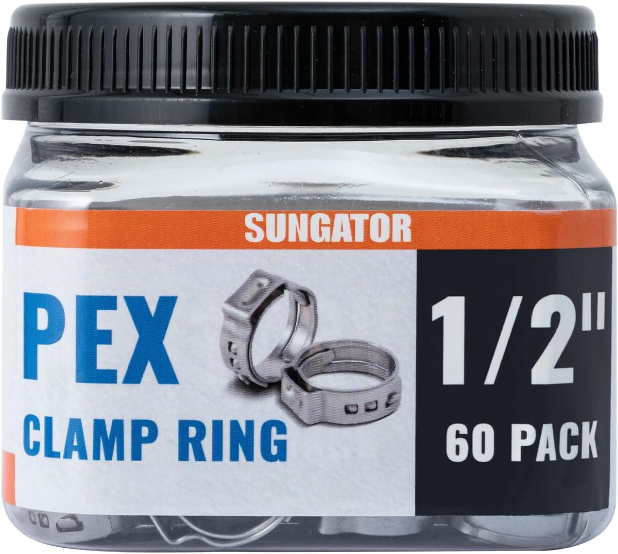 ANYWAY.GO (60 Pack) 1/2 Inch Pex Crimp , Steel 1/2", Pex Clips for ...