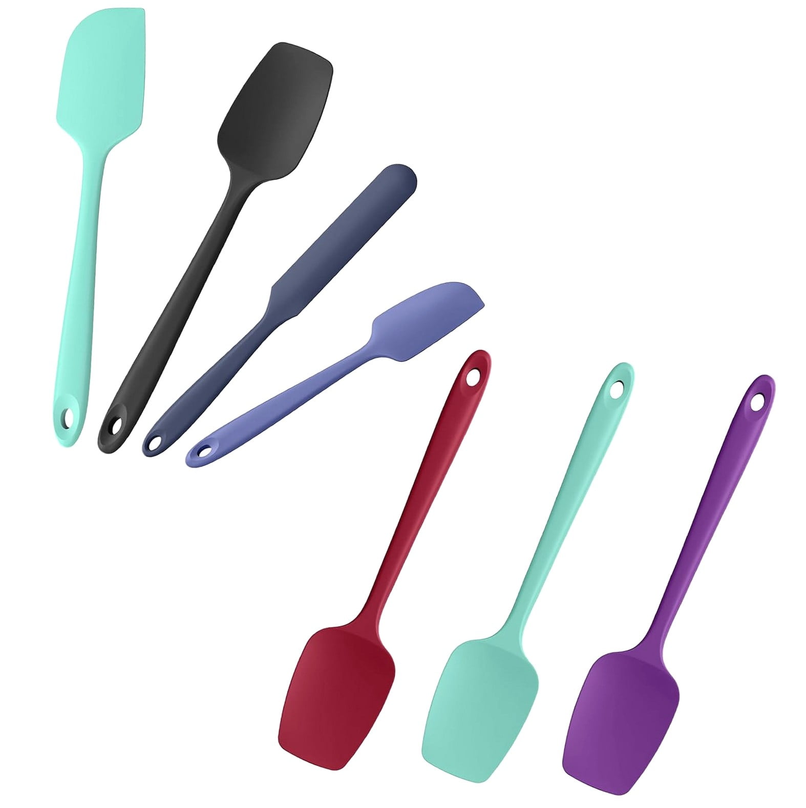 ANYWAY.GO 600° 4-Piece Spatulas Baking Cooking (Navy Blue+Lake Blue) 3 ...