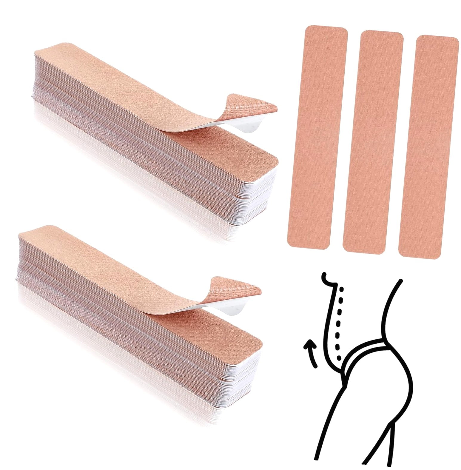 ANYWAY.GO 60Pcs Tape for Flat Stomach, Thigh Lift Tapes for Body, Thigh ...