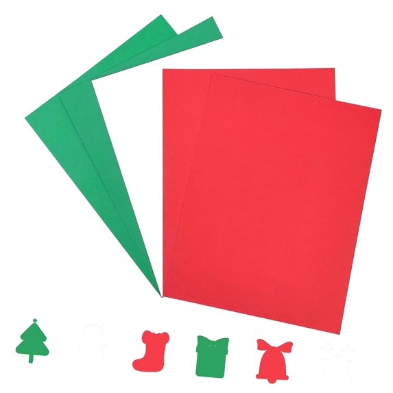 ANYWAY.GO 60Sheets Christmas Cardstock 8.5x11" Blank Card Red White ...