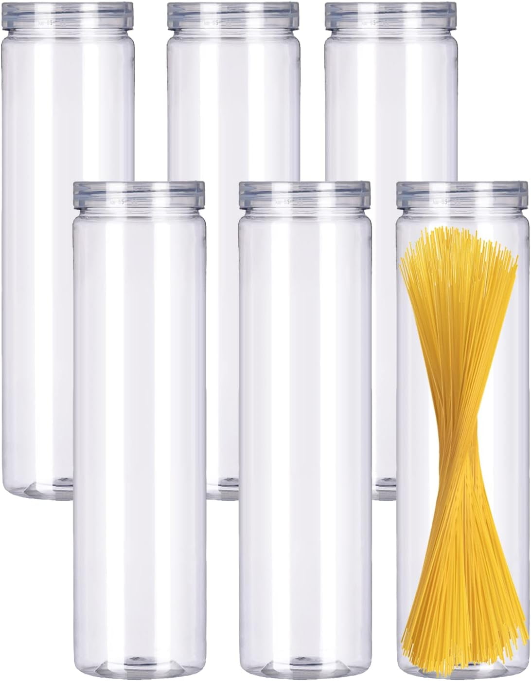 ANYWAY.GO 6Pcs Spaghetti Pasta Storage Containers with ,Tall Clear ...