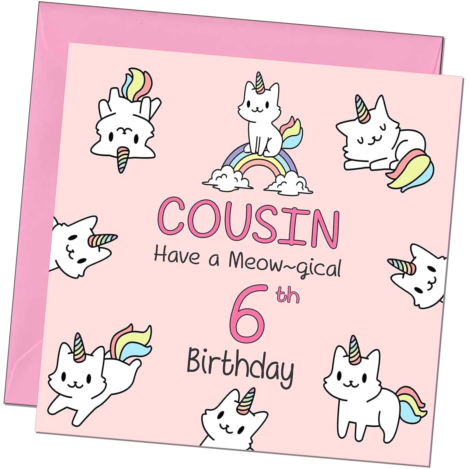 ANYWAY.GO 6th Cousin Birthday Card Funny Cousin' Birthday Card for 6 ...