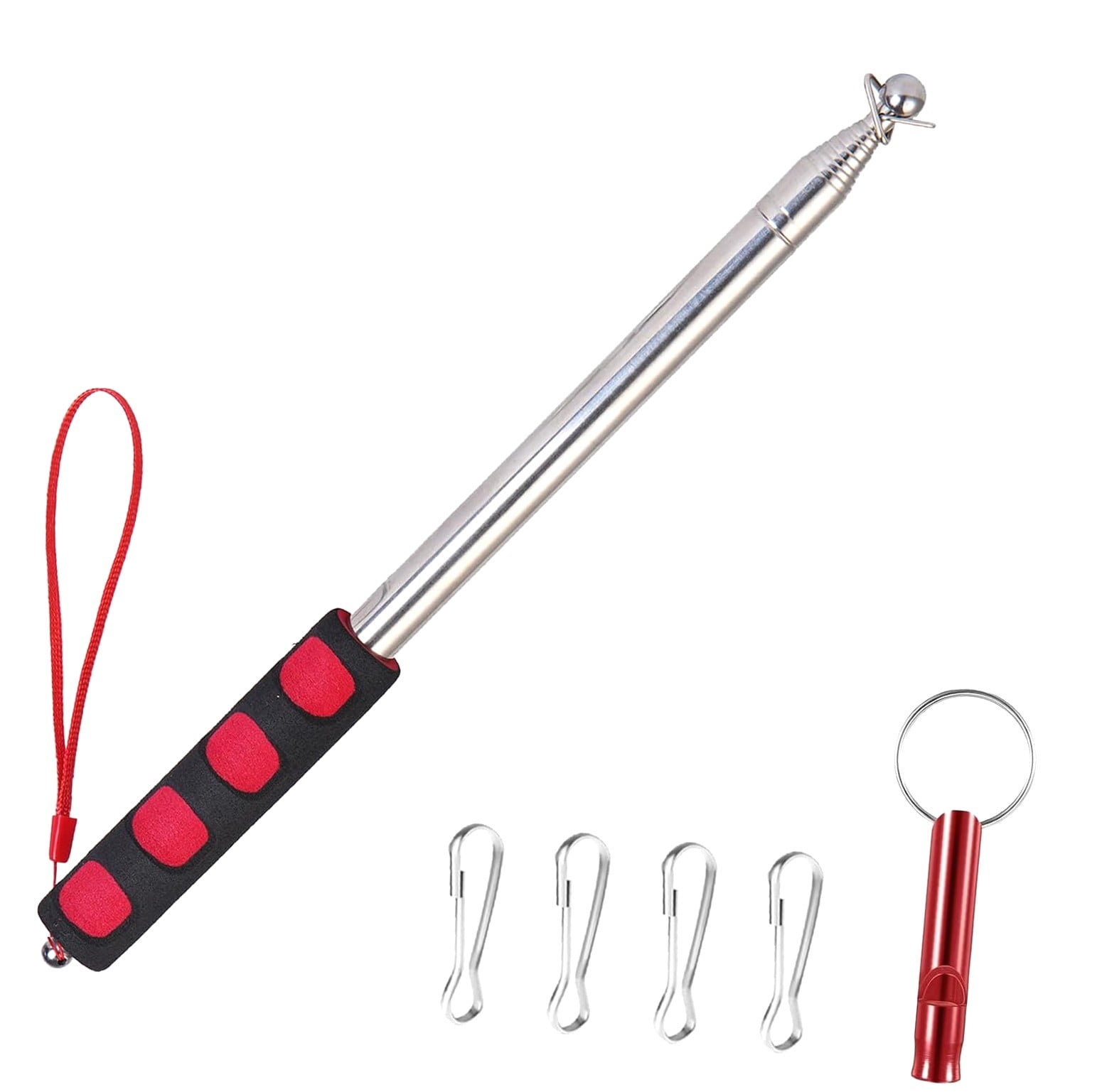 ANYWAY.GO 8.2ft Telescopic Pole, Steel Handheld Extendable Retractable ...