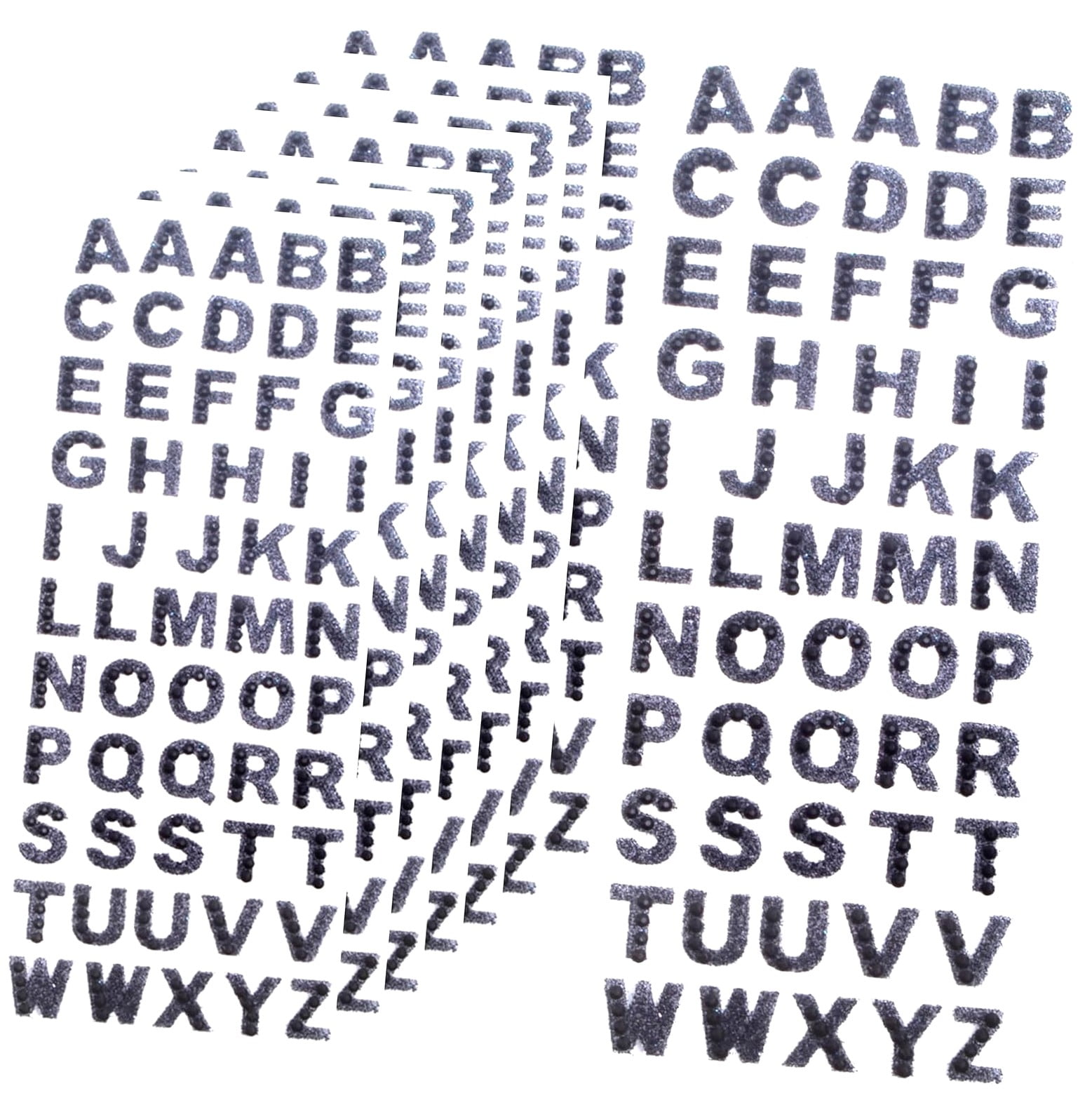 ANYWAY.GO 8 Alphabet Rhinestones Stickers Self-Adhesive Sparkly Glitter ...