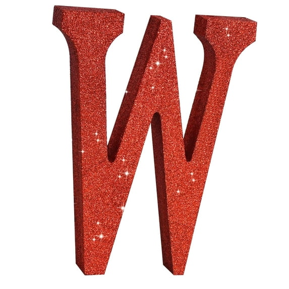 ANYWAY.GO 8 Inch Red Glitter Letter Table Centerpiece Red Birthday ...