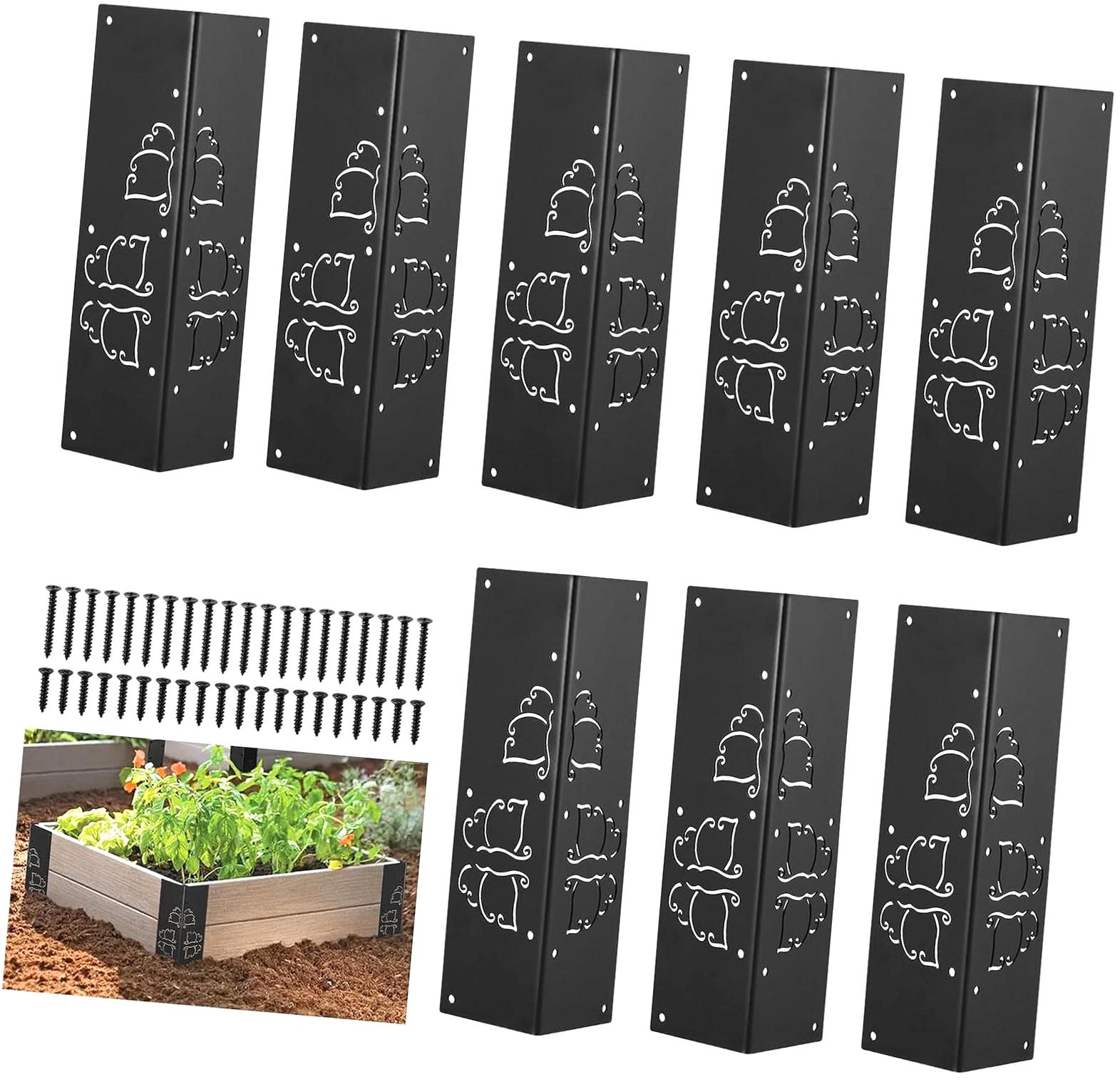 ANYWAY.GO 8 Packs Planter Raised Beds Corner Brackets 11 in Metal L ...