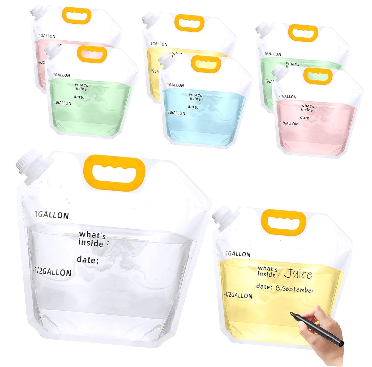 ANYWAY.GO 8 Pcs 1.3 Gallon Collapsible Camping Water Jug Container ...
