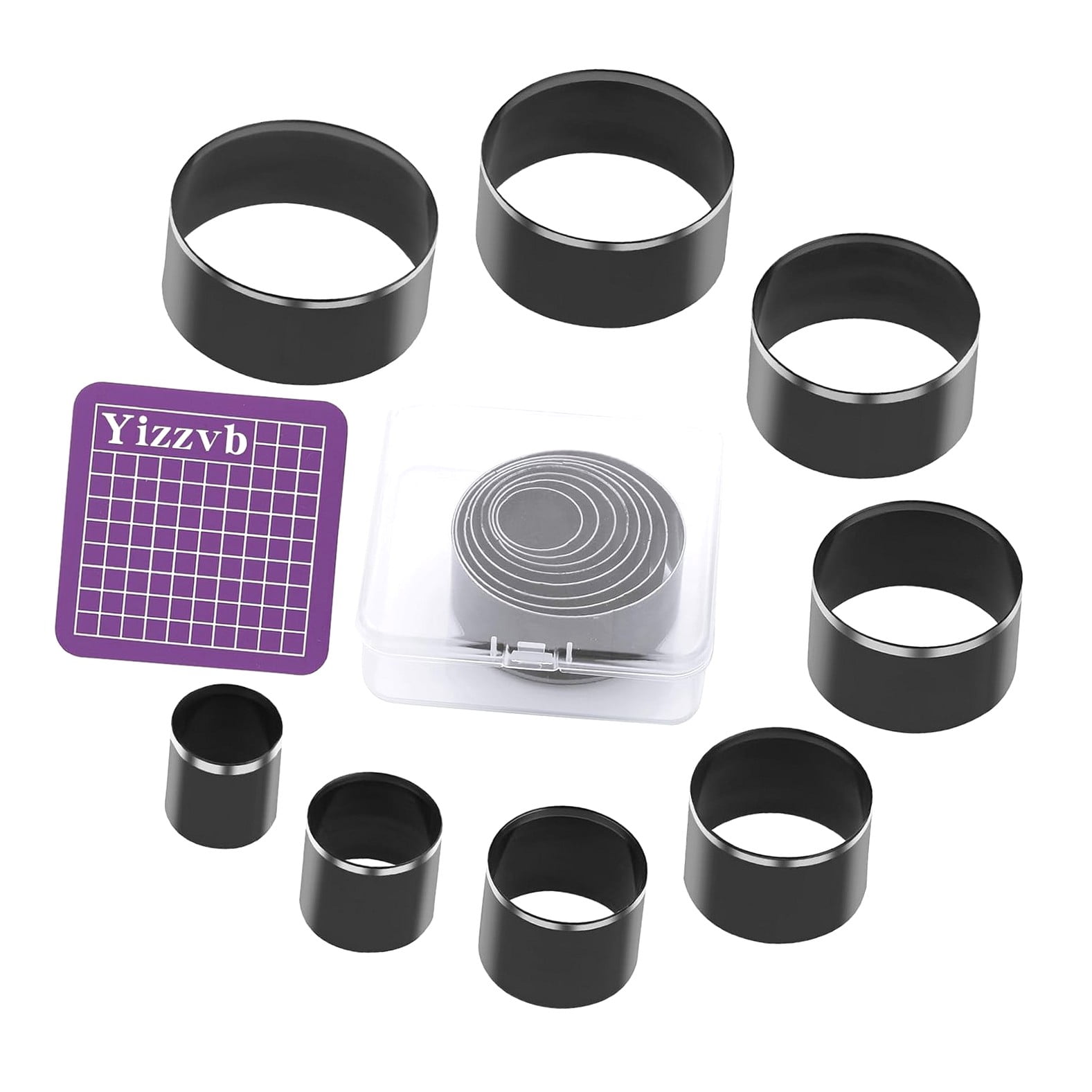 ANYWAY.GO 8 Pcs Circle Cutter Set, , Carbon Steel Round Craft for Craft ...