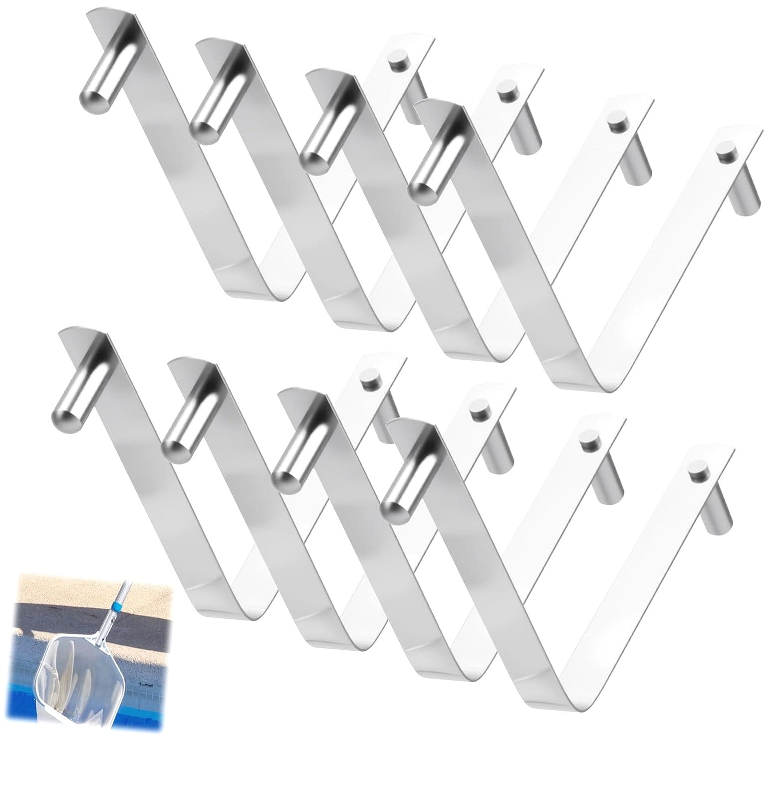 ANYWAY.GO 8 Pieces Steel Clips for Pool, Button Clip Swimming Place ...