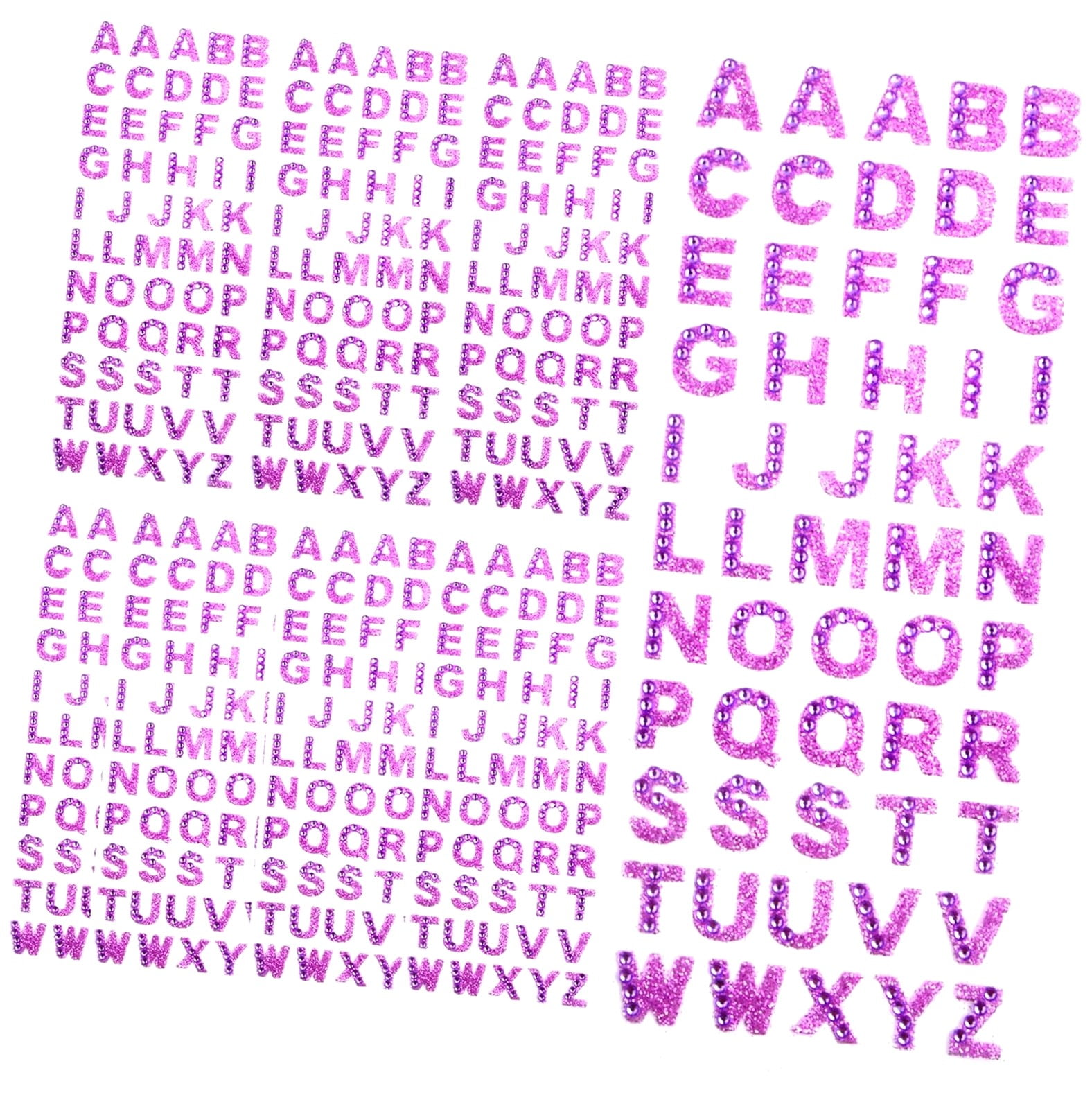 ANYWAY.GO 8 Sparkling Rhinestone Alphabet Stickers Self-Adhesive ...