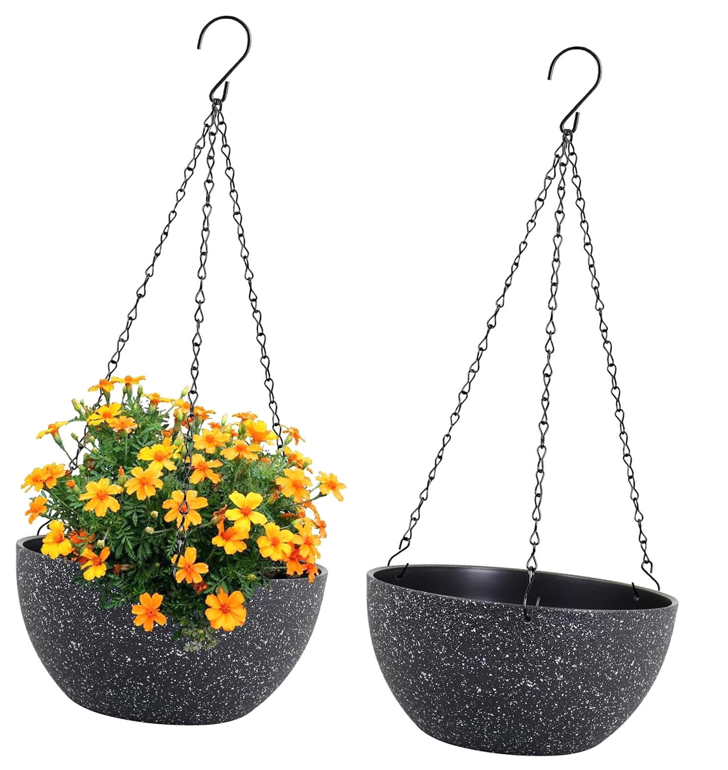ANYWAY.GO 8 inch Small Hanging Planters for Indoor Plants, 2 Pack ...