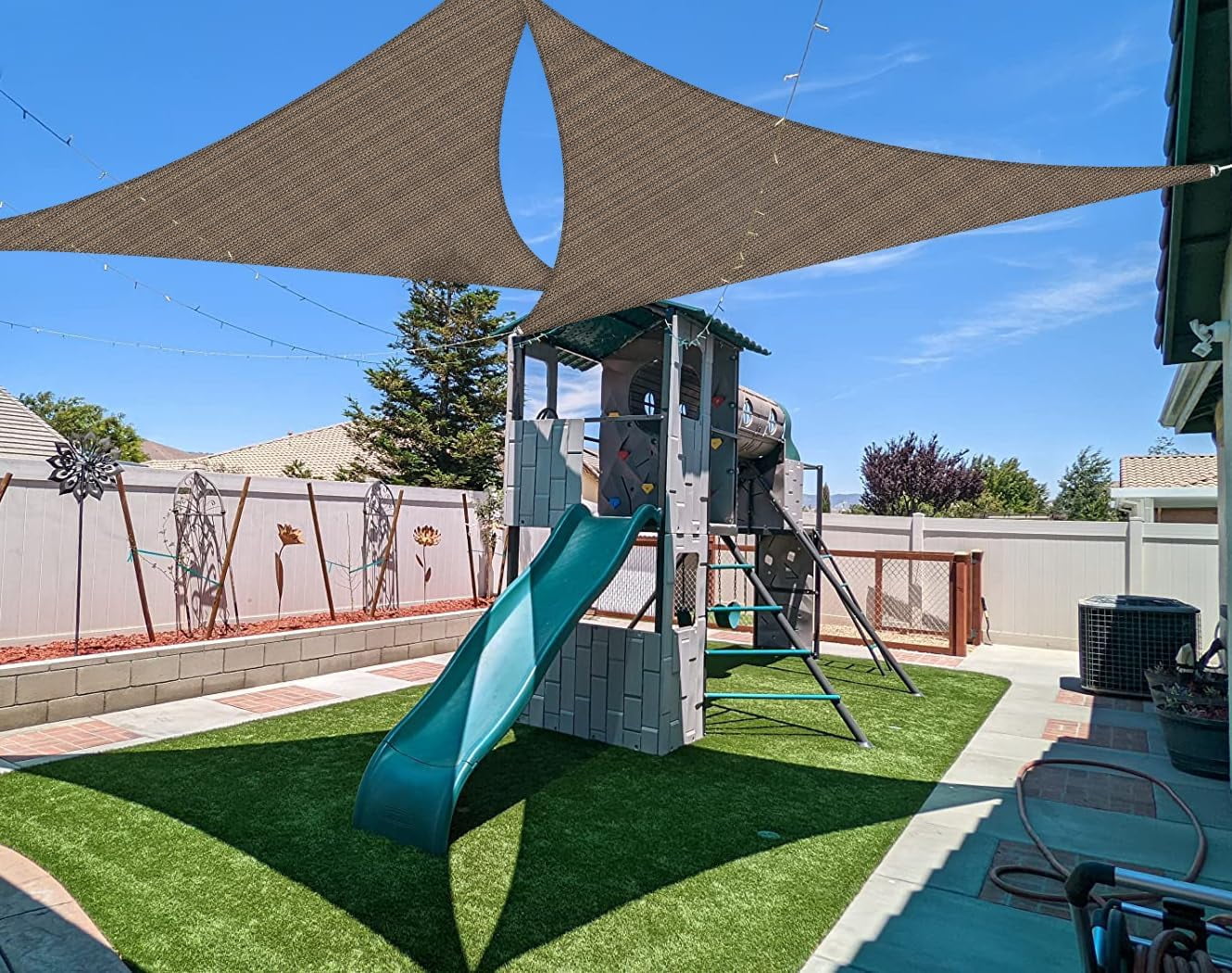 ANYWAY.GO 8'x8'x11' Sun Shade Sail Triangle Sunshade Sunshine Shade ...