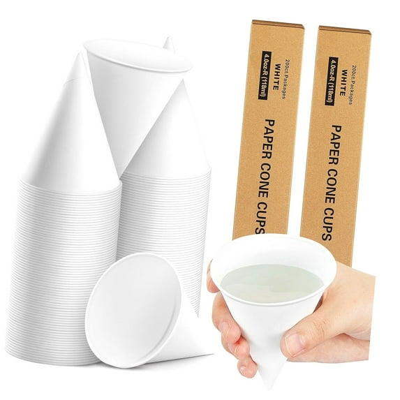 ANYWAY.GO 800 Pcs Paper Cone Cups Thick Paper Shaved Cups, Slushies ...