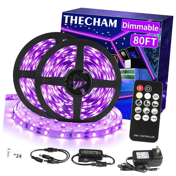 ANYWAY.GO 80ft Light Strip with Remote Control, 1440 LEDs, Flexible for ...