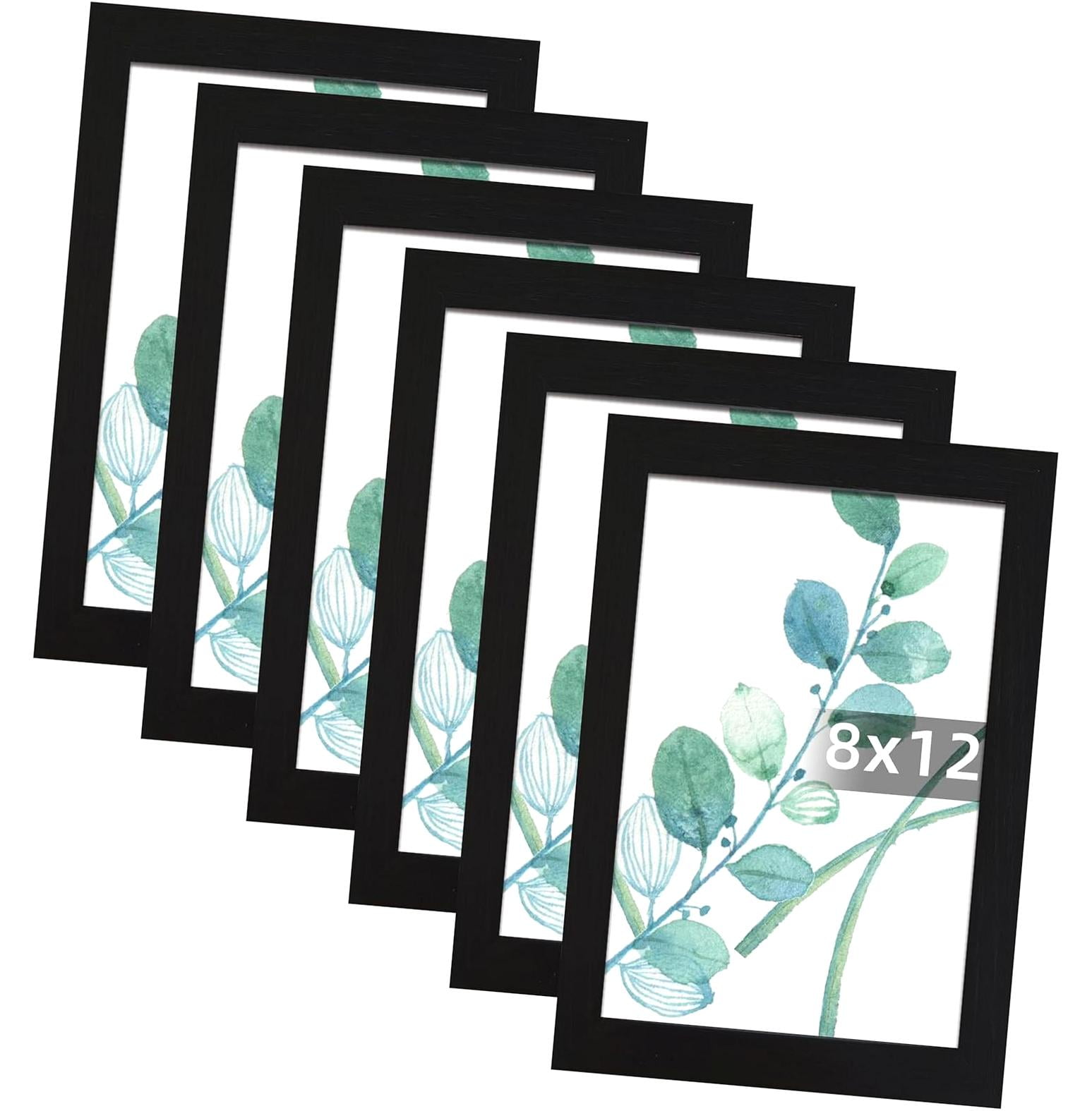 ANYWAY.GO 8x12 Frame 6-Pack, Exhibit 8x12 Images Without Mat, Wall ...