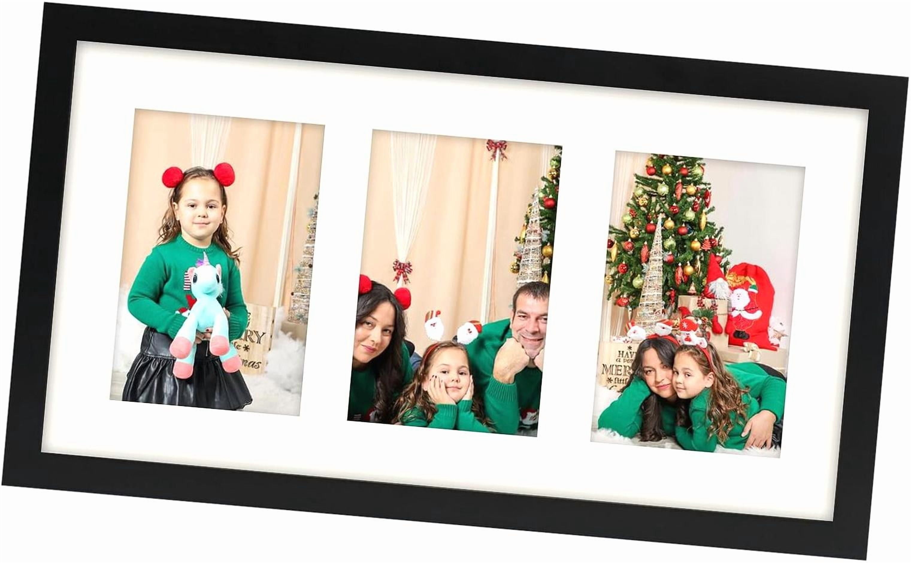 ANYWAY.GO 8x15 Picture Frame for Displaying 4x6 Photos with Triple Mat ...