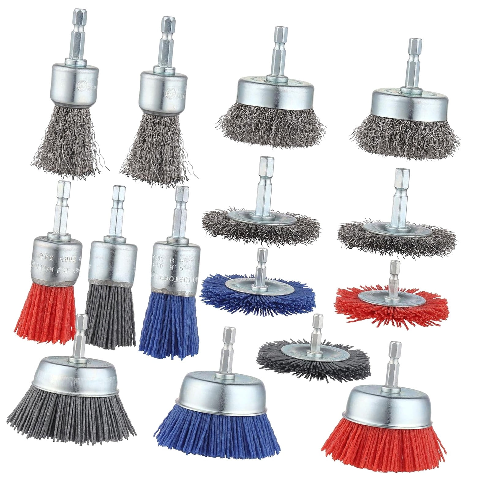 ANYWAY.GO 9 Pack Nylon Filament Abrasive Wire Wheel Cup Set with 1/4 ...