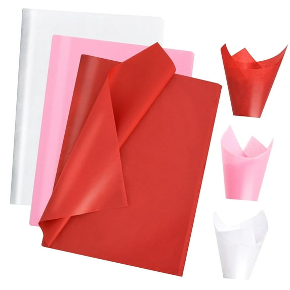 ANYWAY.GO 90 Red White Tissue Paper Bulk,Valentine' Day Tissue Paper ...