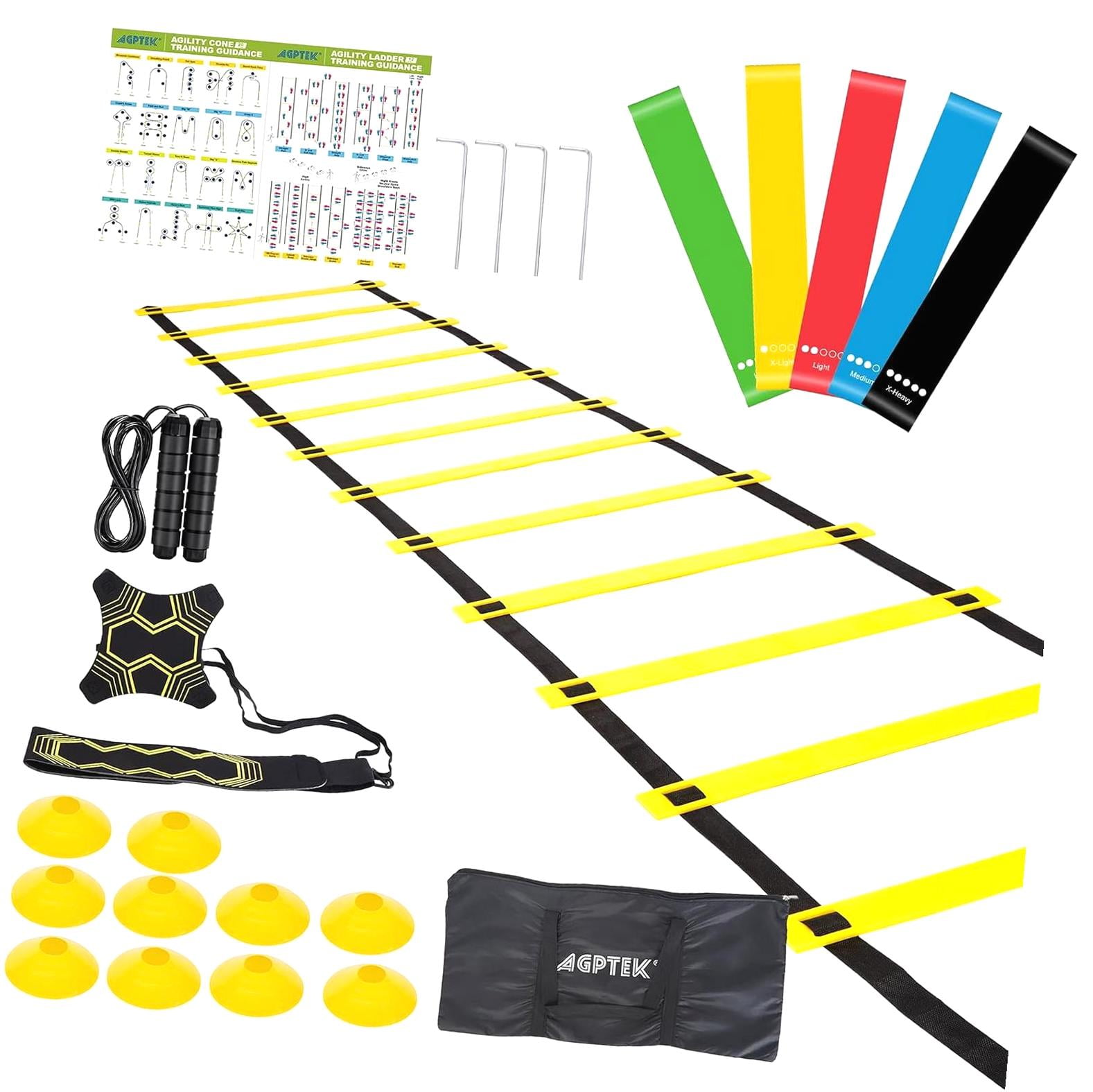 ANYWAY.GO Agility Training Kit, Includes Speed Ladder, Soccer Trainer ...