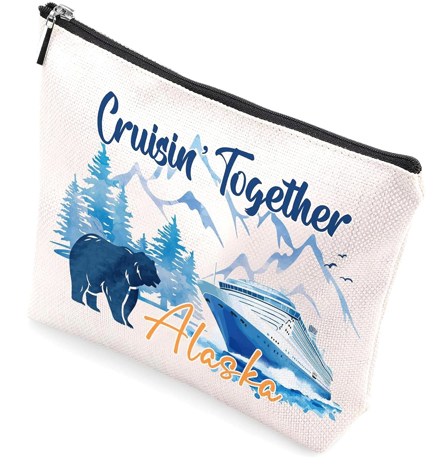 ANYWAY.GO Alaska-Themed Makeup Bag - Aesthetic Travel Essential for ...