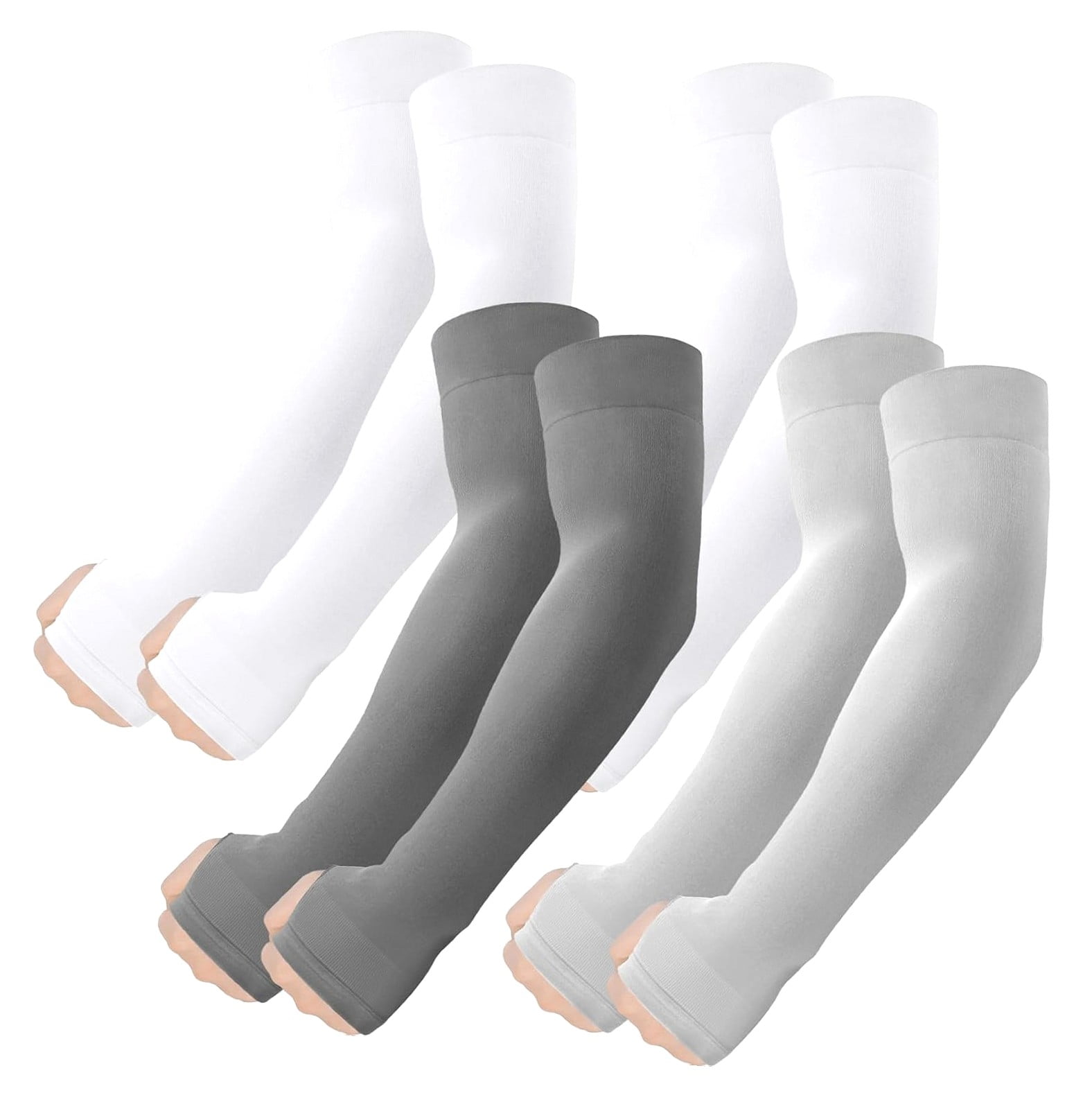 ANYWAY.GO Arm Sleeves with Thumb Hole, UV Compression Cover Sports for ...