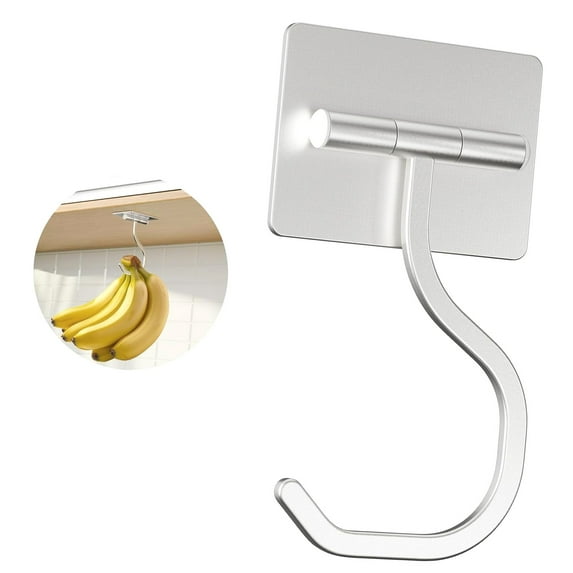 ANYWAY.GO Banana Under Cabinet Silver Adhesive Banana Hanger Under ...