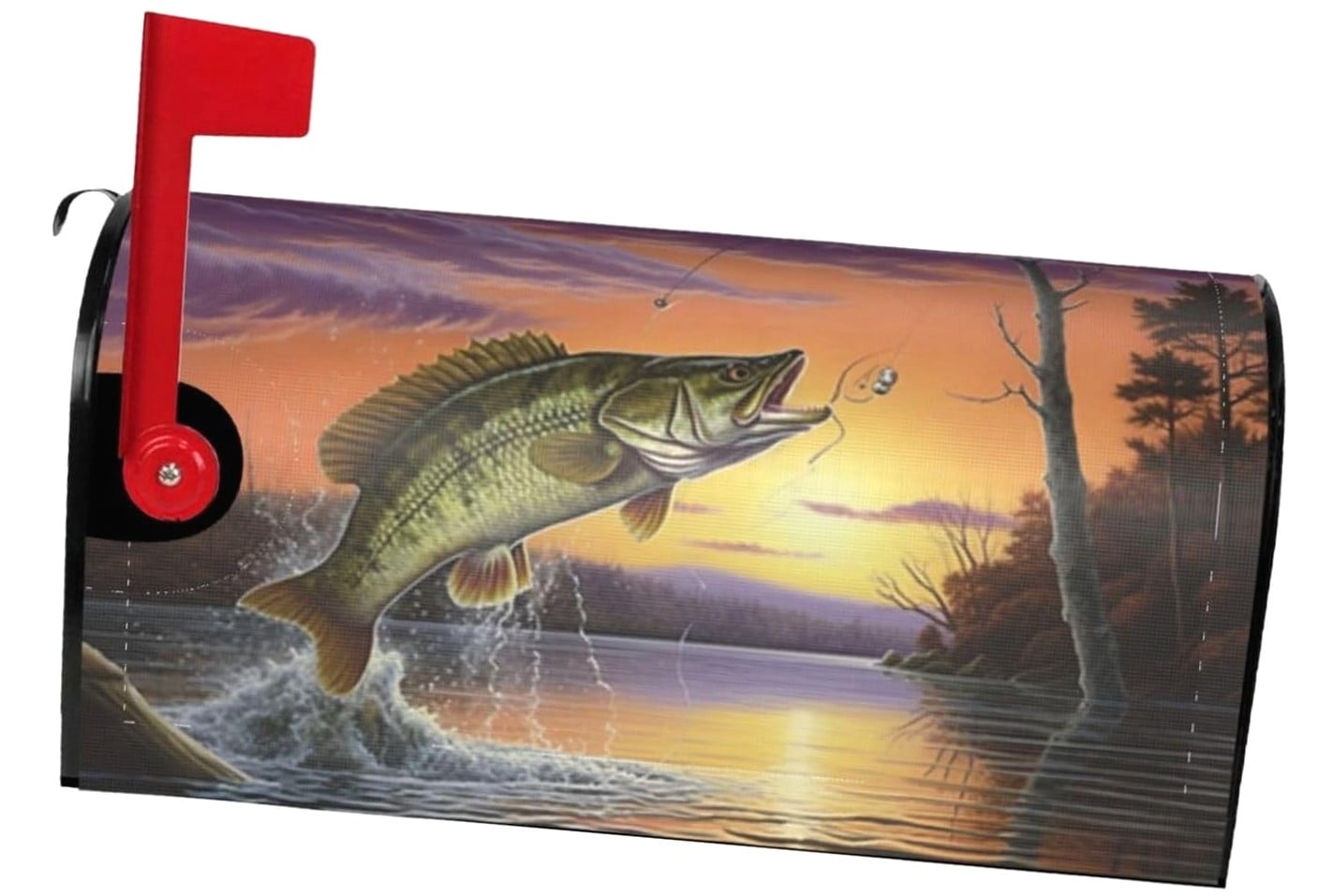 ANYWAY.GO Bass Fish Mailbox Wrap Post Box Cover, Large Size .5" 21 ...