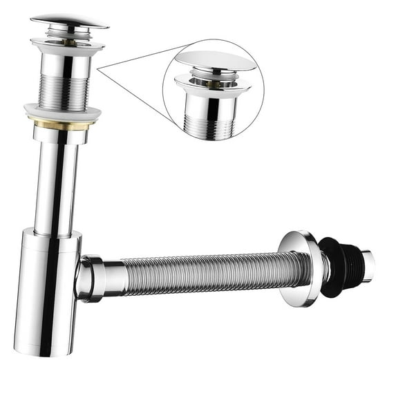 ANYWAY.GO Bathroom Sink Complete Set Threaded Tube 1-1/4 Sink Drain ...