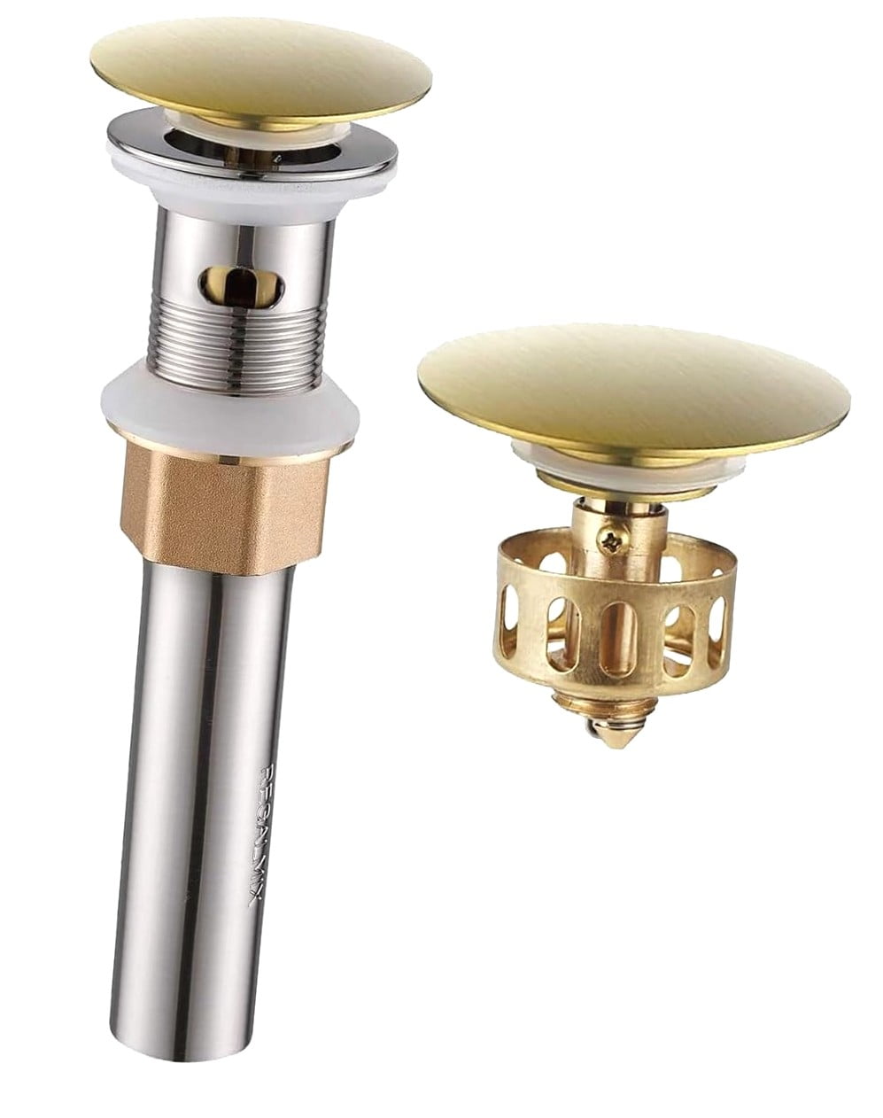 ANYWAY.GO Bathroom Sink Drain with Overflow, Sink Lavatory Vanity Drain ...