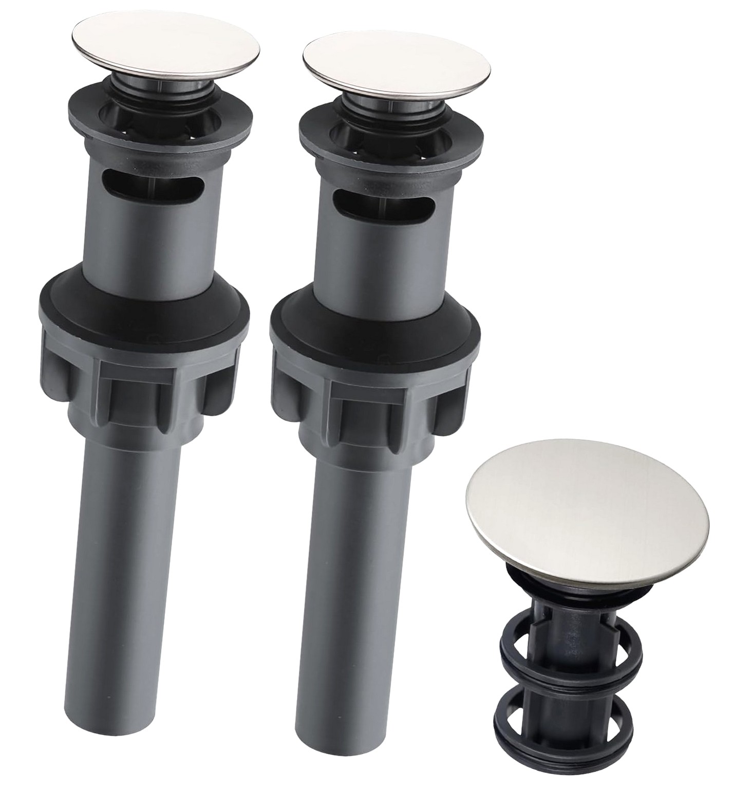 ANYWAY.GO Bathroom Sink Drain with Overflow, and Seal Drain Stopper for ...