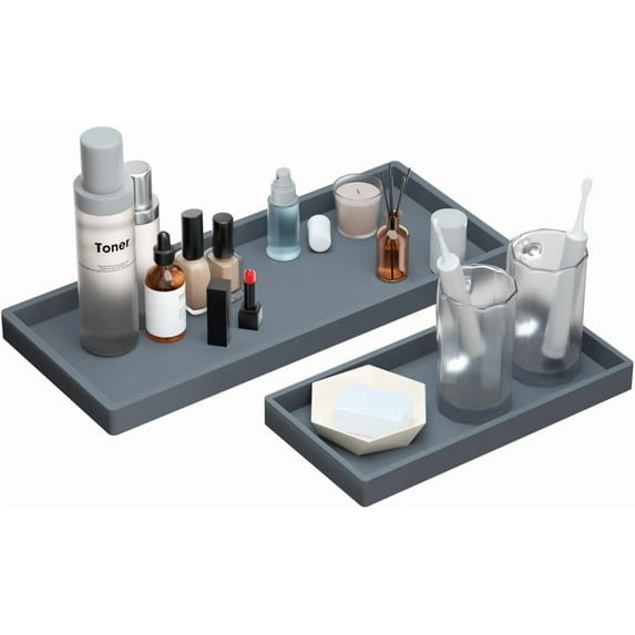 ANYWAY.GO Bathroom Vanity Tray- 2 Pack (7.8" and 11.8") Bathroom Tray ...