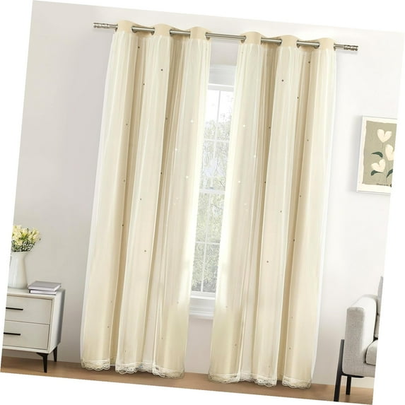 ANYWAY.GO Beige Curtains for Bedroom 72 Inches Long Room Darkening ...