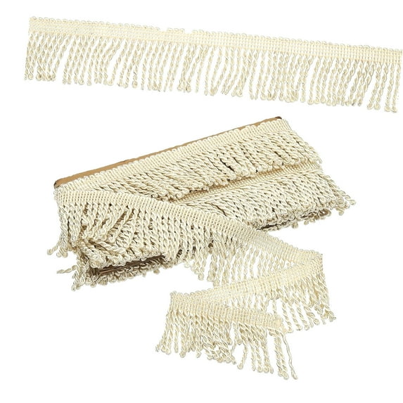 ANYWAY.GO Beige Fringe , 5 Yards 65mm Fringe Curtain Tassel Sewing for ...