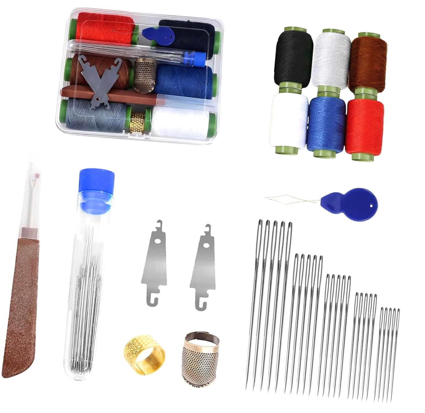 ANYWAY.GO Big Steel Sewing Needles Kit,Include Steel Sewing Needles ...