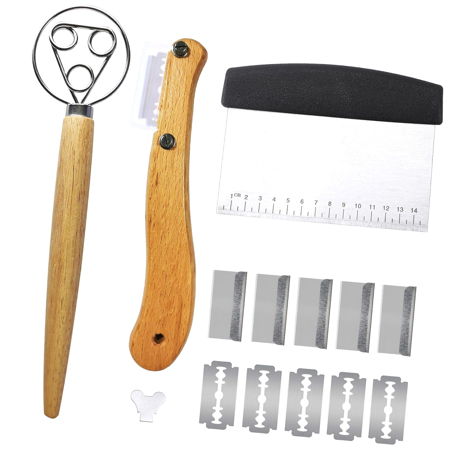 ANYWAY.GO Bread Making Set, Dough Scraper and Bread Scoring for ...