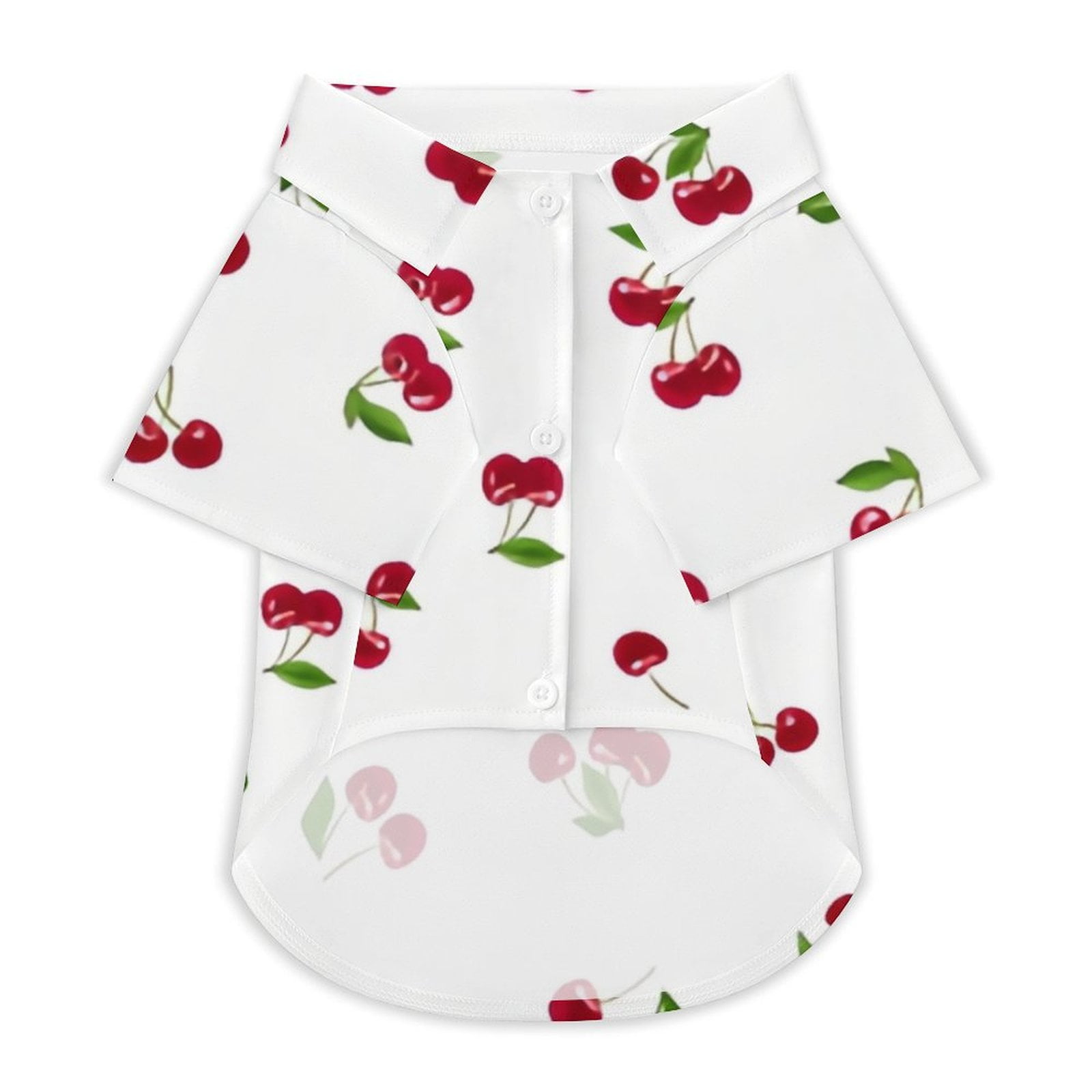 ANYWAY.GO Breathable elastic clothing pet T-Shirt Cherry Pattern Red ...