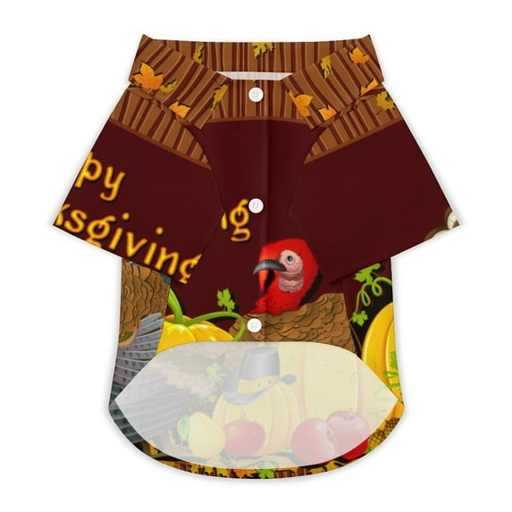 ANYWAY.GO Breathable elastic clothing pet T-Shirt Greeting Thanksgiving ...