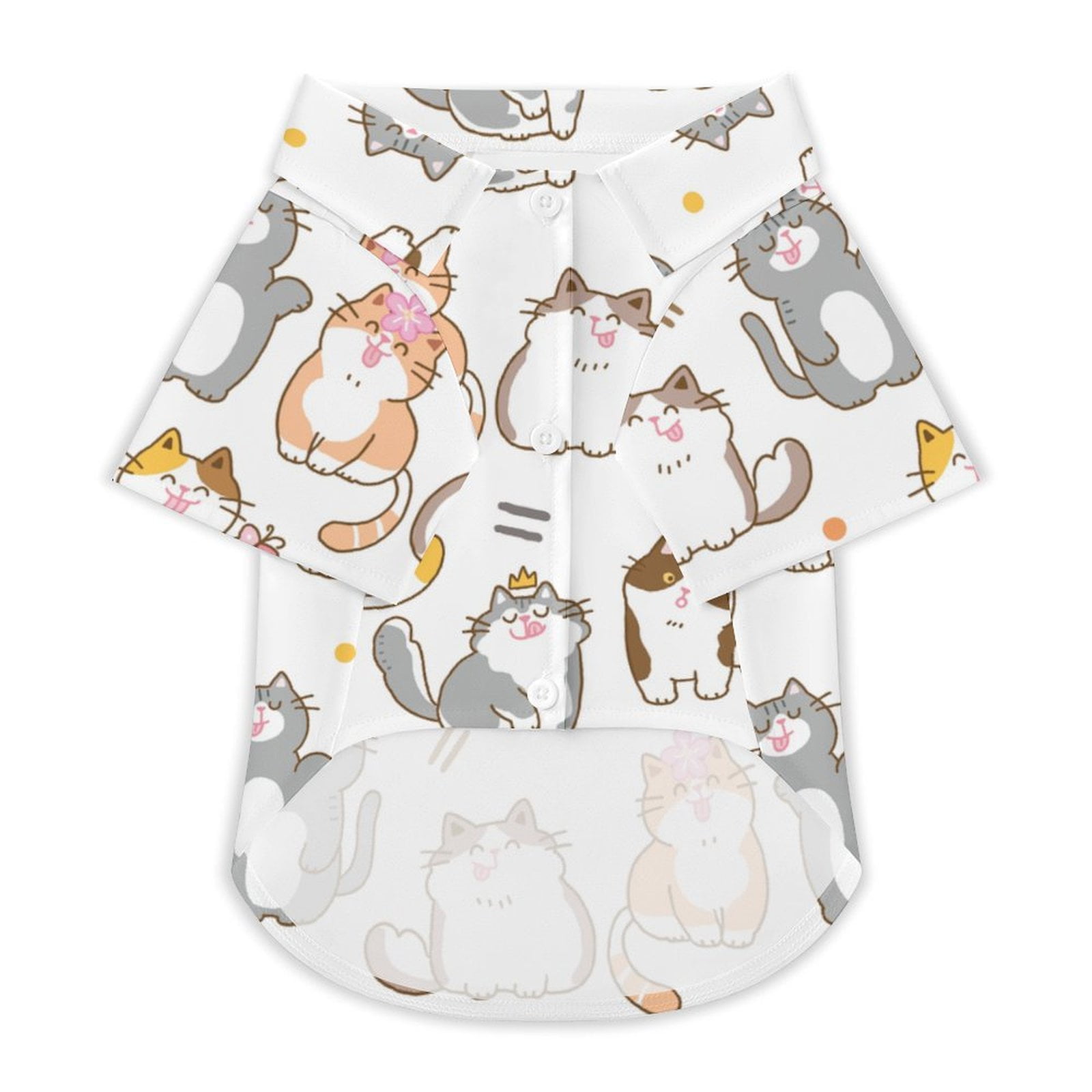 ANYWAY.GO Breathable elastic clothing pet T-Shirt Pattern Cartoon Cat ...