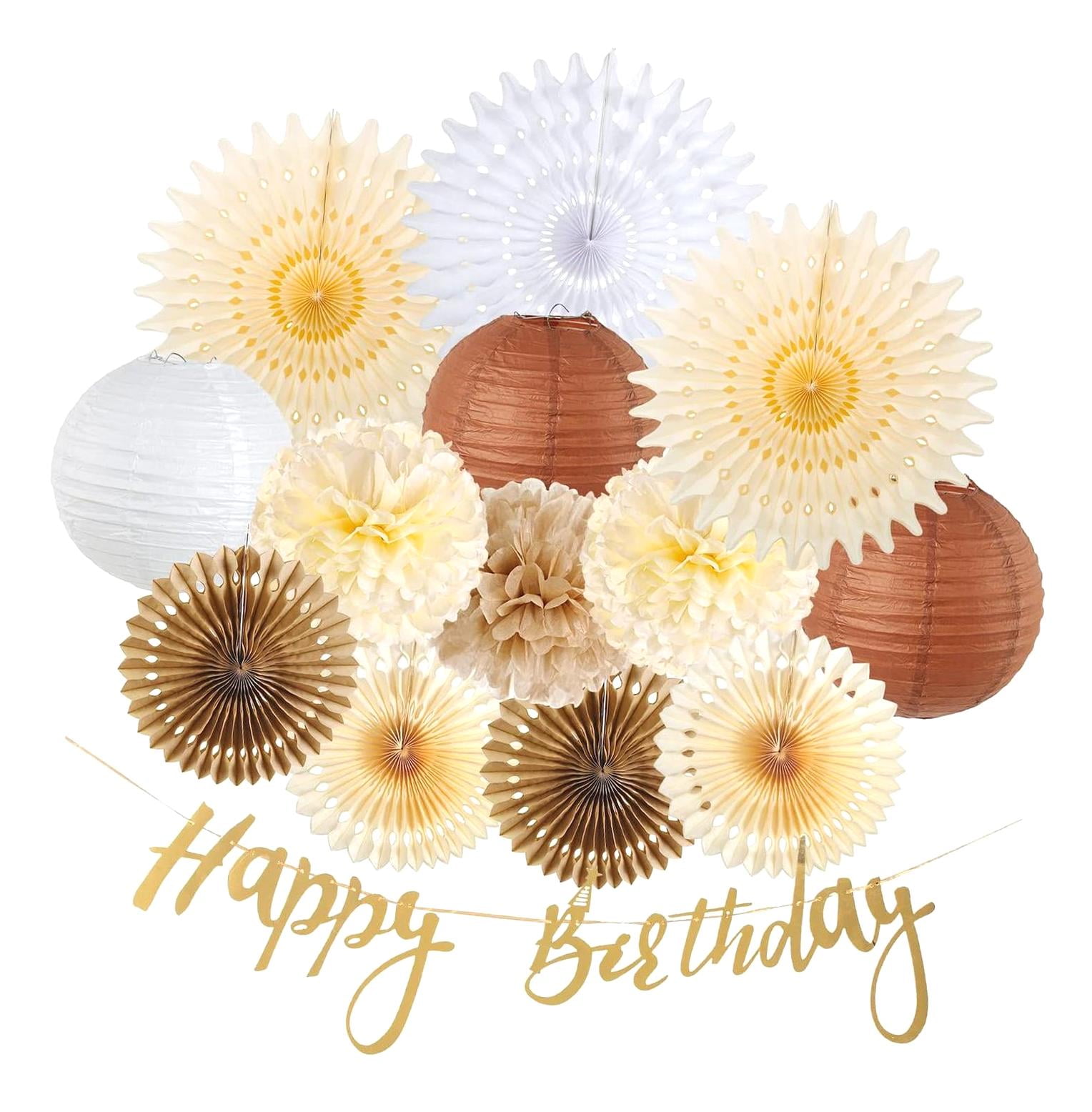 ANYWAY.GO Brown Birthday Party Decorations Paper Birthday Decorations ...