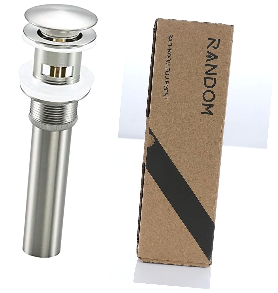 ANYWAY.GO Brushed Nickel Sink Drain Stopper With Overflow For Bathroom ...