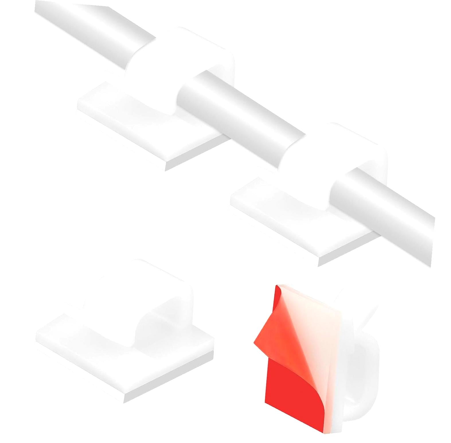 ANYWAY.GO Cable Clips, 100 Pieces Adhesive Cable Clips in White for ...
