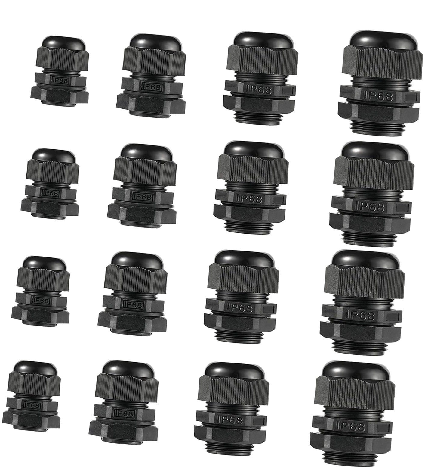 ANYWAY.GO Cable Glands NPT Nylon Cable Connector, Strain Cord Connector ...