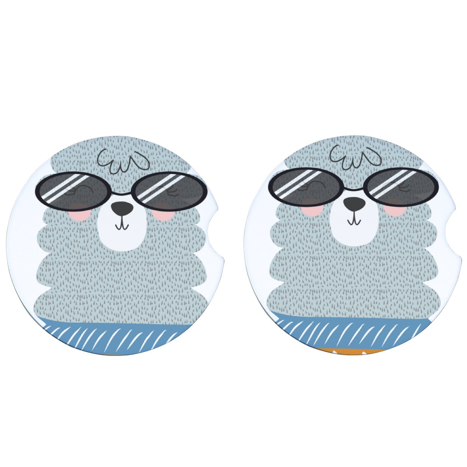 ANYWAY.GO Car Coasters 2 Pack Drinks Absorbent Ceramic Stone Car ...