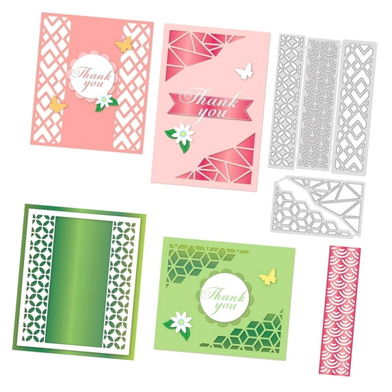 ANYWAY.GO Carbon Steel Grid Border Metal Die Cuts, Frame with Word ...