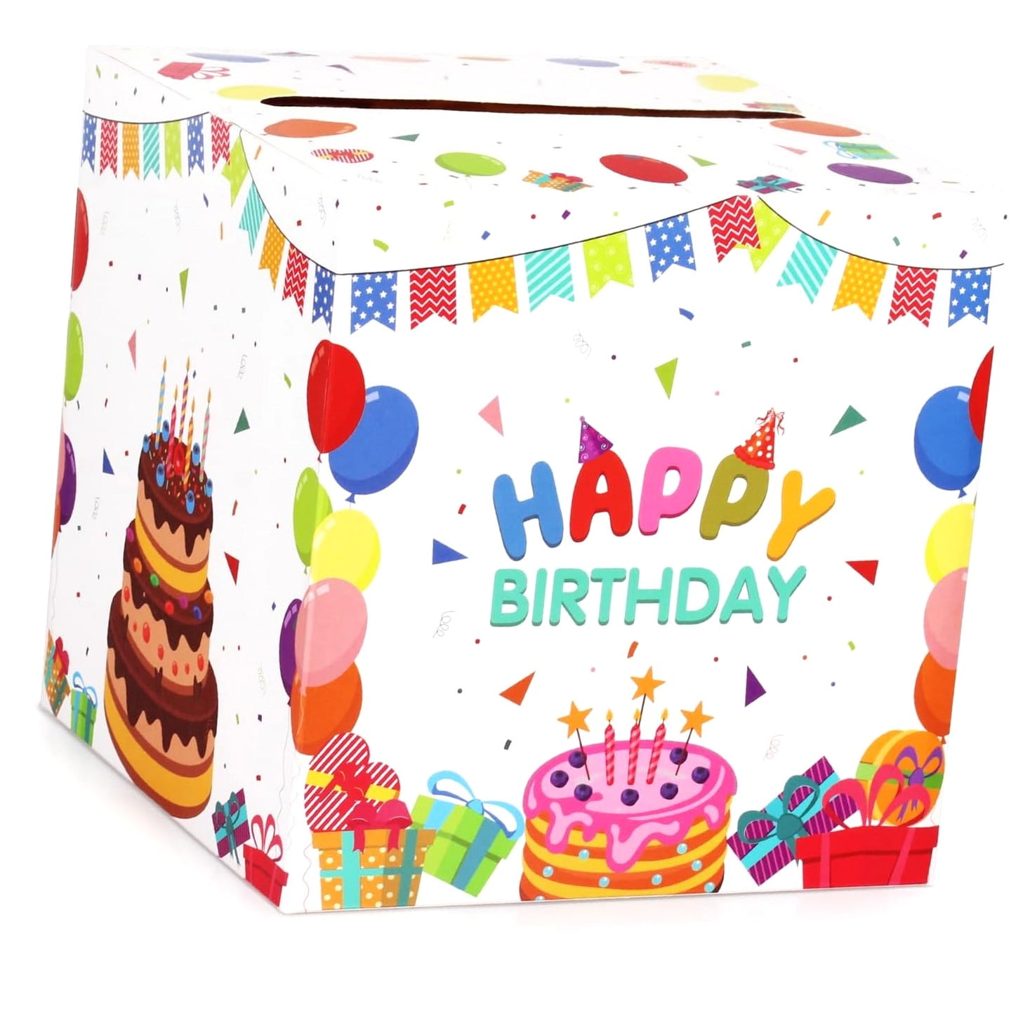 ANYWAY.GO Card Box White Favors Post Box Cardboard Card Receiving Box ...