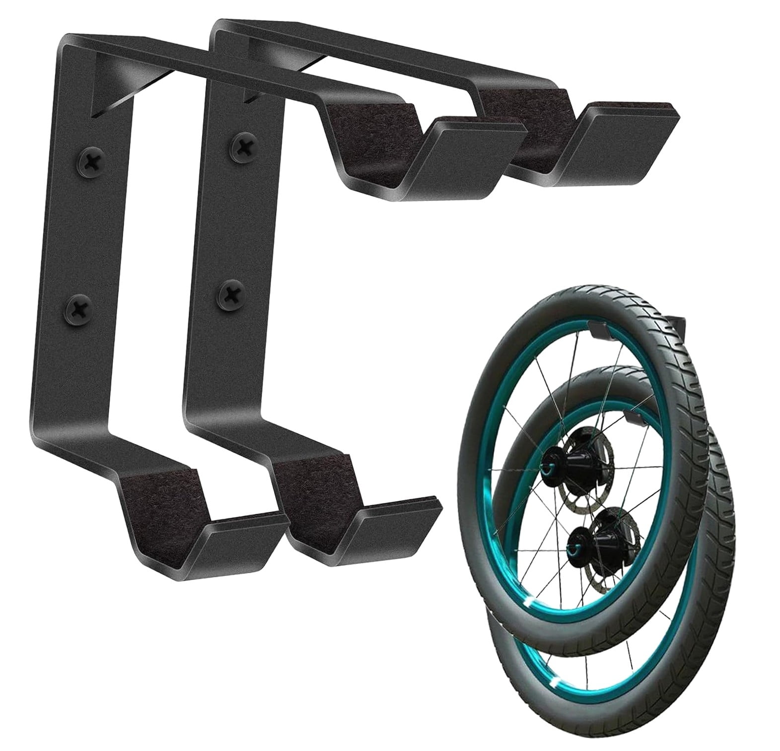 ANYWAY.GO Ceiling Mounted Rack for Garage, Hangers with Rubber ...