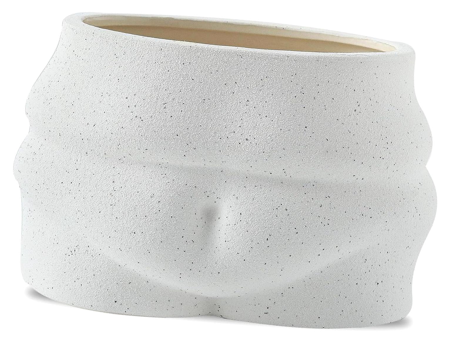 ANYWAY.GO Ceramic Belly Planter - Body Shaped Pot with Drainage Hole ...